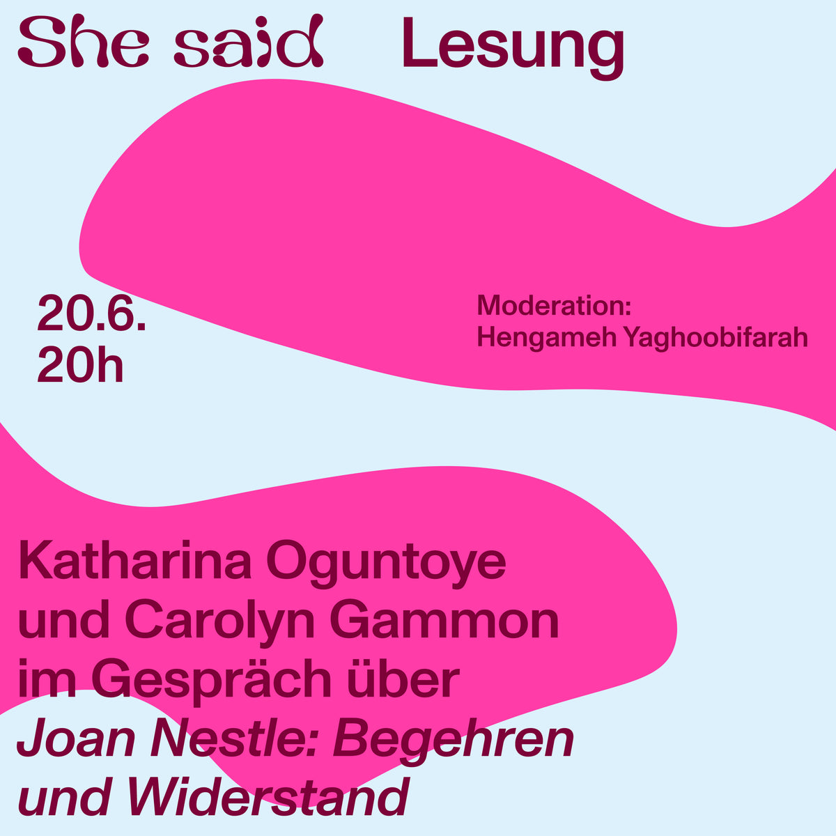 Lesung Katharina Oguntoye und Carolyn Gammon über Joan Nestle – She said